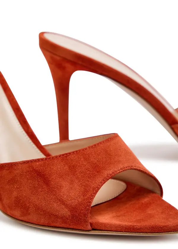GIANVITO ROSSI Suede Stiletto Heel Slippers