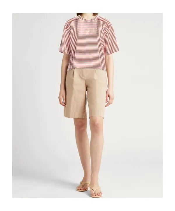 Brunello Cucinelli Striped Crewneck Short Sleeve T-shirt