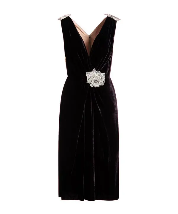 Dolce & Gabbana Velvet Sleeveless Dress