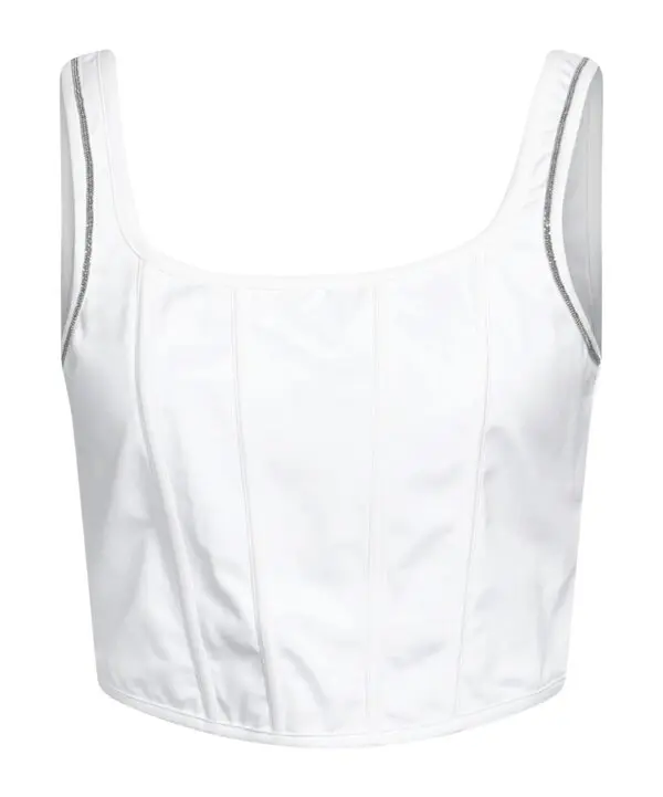 Brunello Cucinelli Patchwork Decorative Corset - White