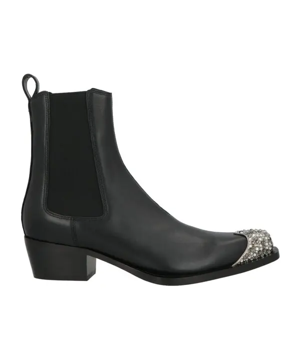 DIESEL® Rhinestone Decor Denim Ankle Boots