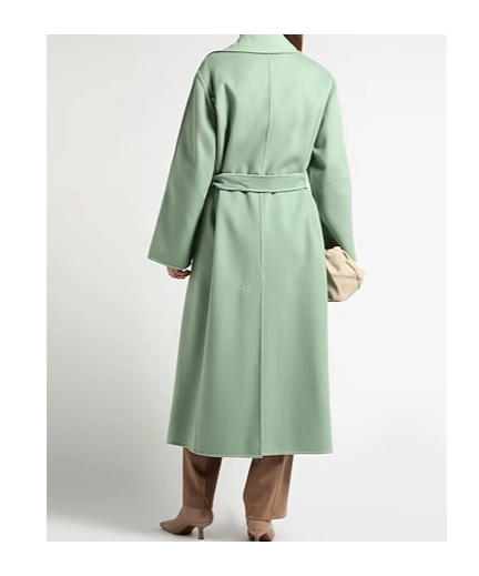 Max Mara Belted Coat With Lapel Collar And Patch Pockets