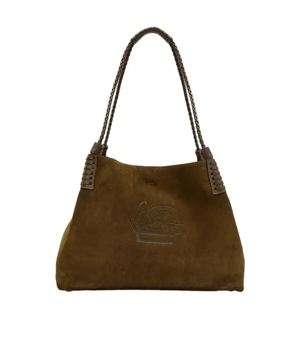 Etro Suede Tote Bag With Twisted Handles