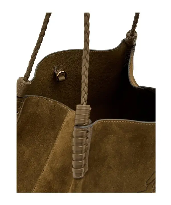 Etro Suede Tote Bag With Twisted Handles