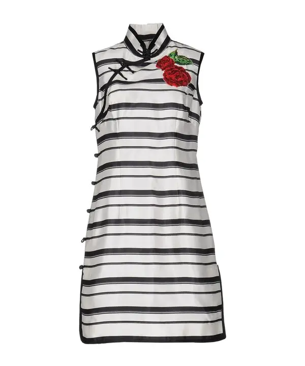 Dolce & Gabbana Sleeveless Striped Silk Dress