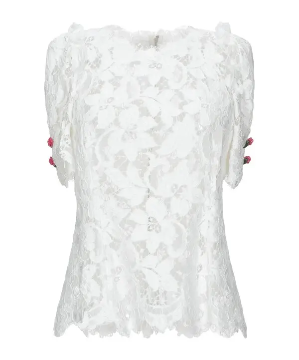 Dolce & Gabbana Lace Short Sleeve Top
