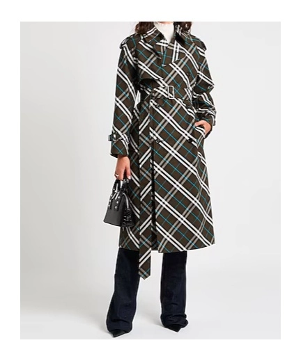 Burberry Plaid Trench Coat