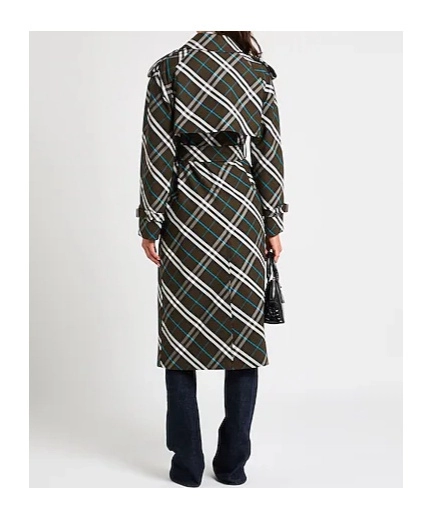 Burberry Plaid Trench Coat