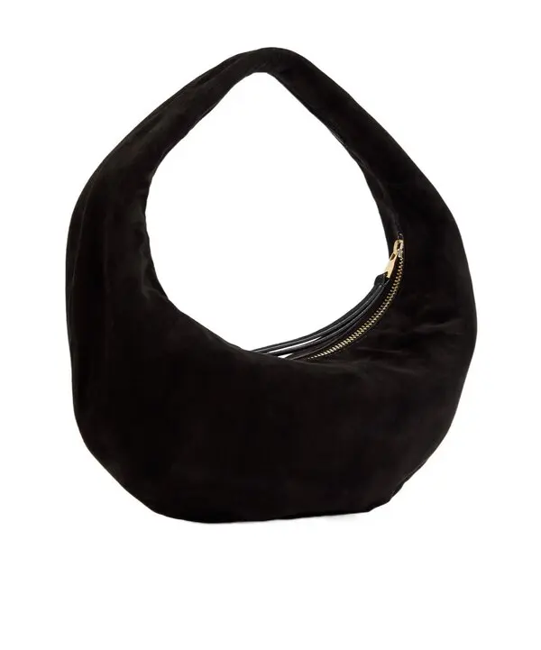 Khaite Olivia Mini Suede Hobo Top Handle Bag