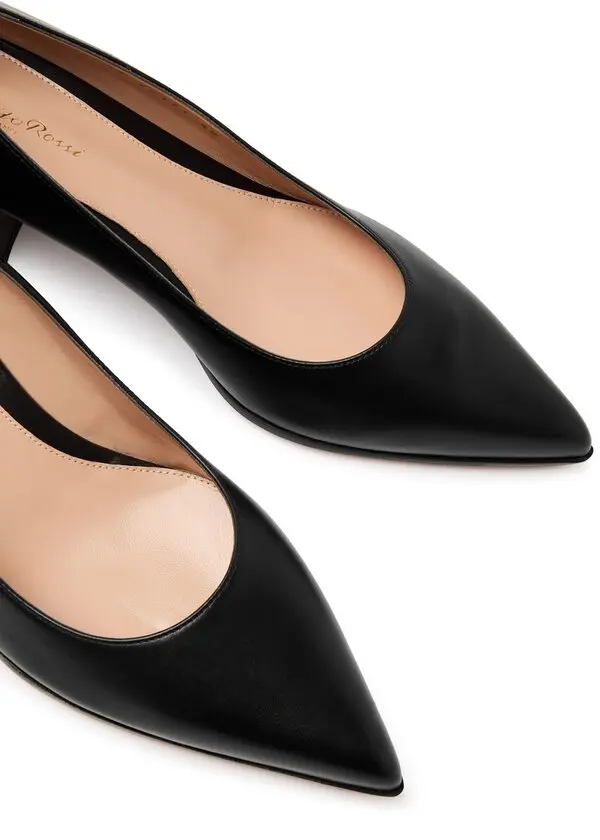 GIANVITO ROSSI Pointed-toe High-heel Leather Shoes