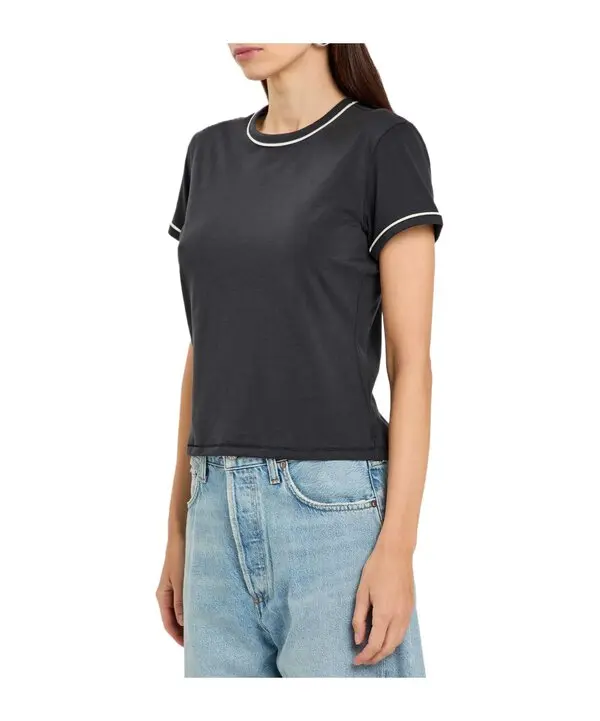 FRAME Pipe-trim Cotton T-shirt