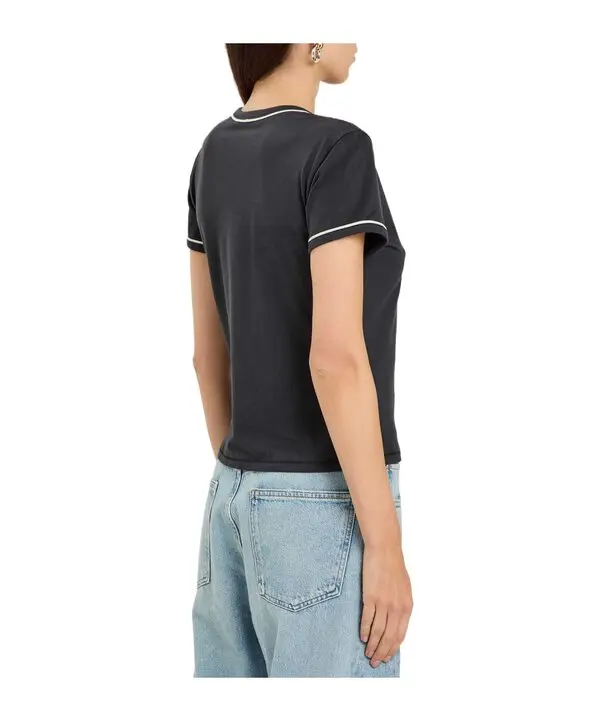 FRAME Pipe-trim Cotton T-shirt