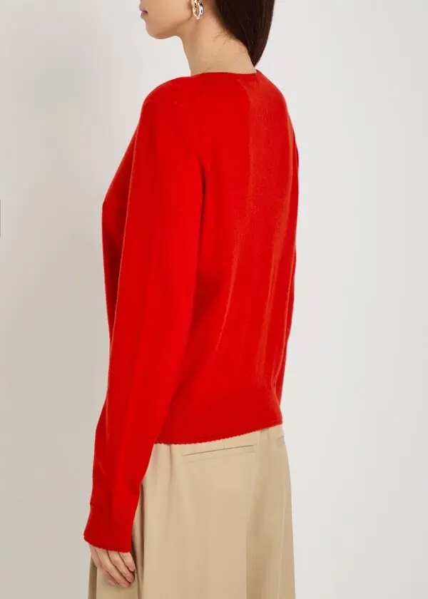 Vince Scalloped Trims Wool And Cashmere-blend Cardigan