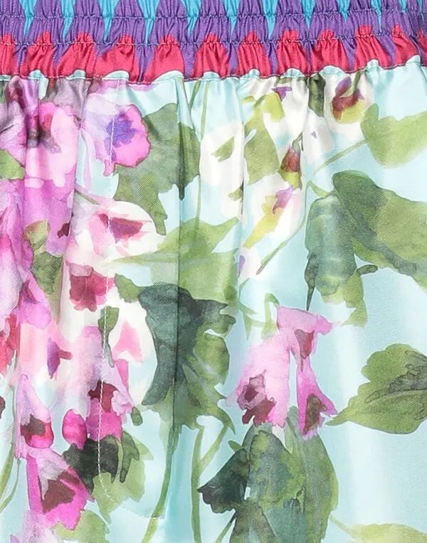 Dolce & Gabbana Multicolor Floral Satin Shorts