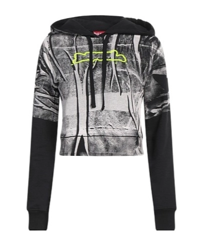 DIESEL® Two-tone Hooded Sweatshirt