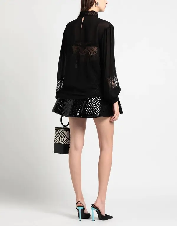 Dolce & Gabbana Solid Color Stand Collar Long Sleeve Top