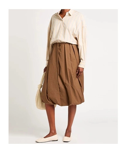 Brunello Cucinelli Pleated Balloon Skirt
