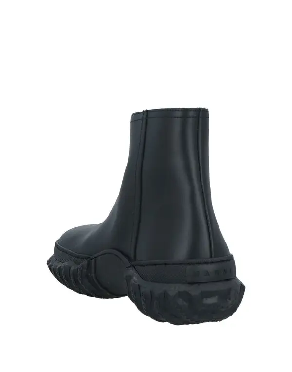 Marni Leather Zip Up Chunky Boots