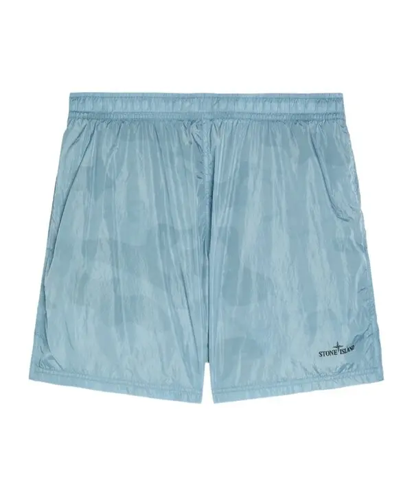 Stone Island Camo-print Nylon Swim Shorts
