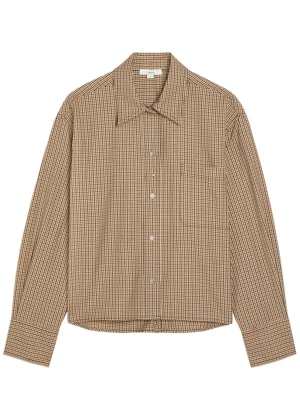 Vince Checked Cotton-blend Shirt