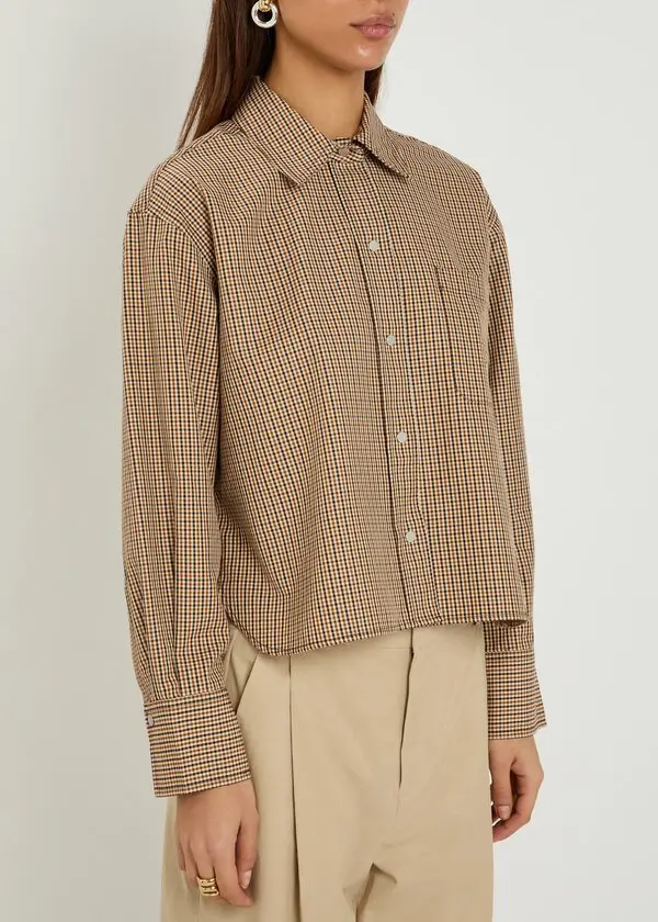 Vince Checked Cotton-blend Shirt