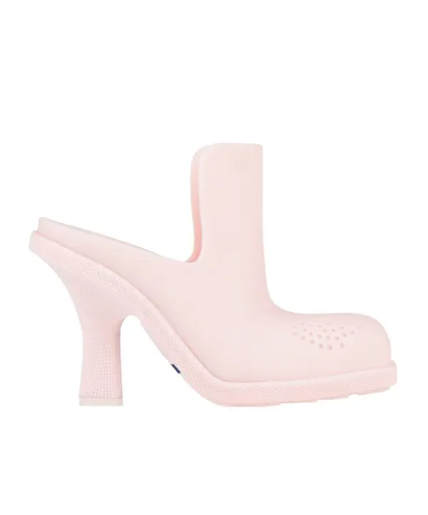 Burberry Pointed Toe Block Heel Mules - Pink