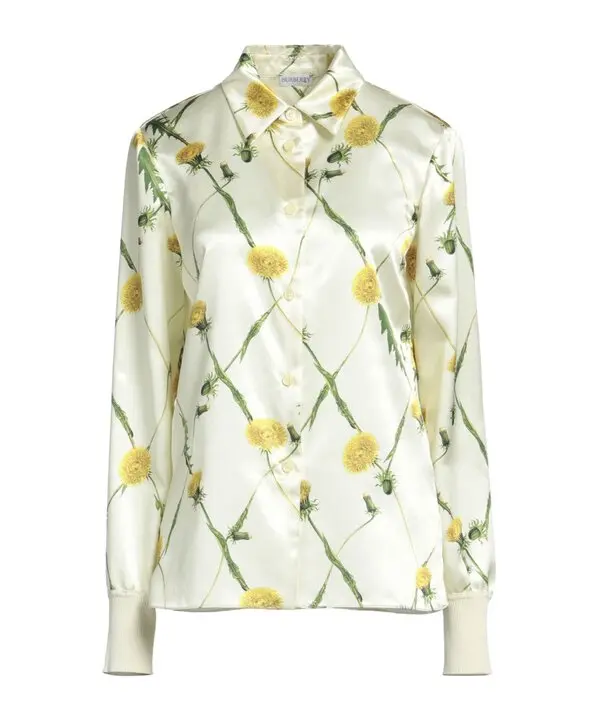 Burberry Floral Print Long Sleeve Shirt - White