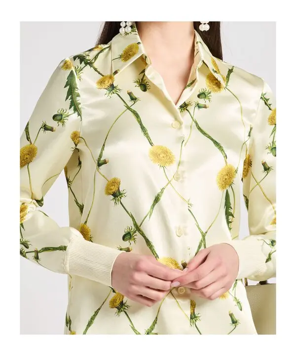 Burberry Floral Print Long Sleeve Shirt