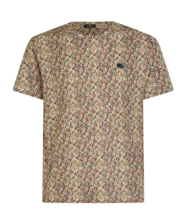 Etro Palm Tree Print Crewneck T-shirt