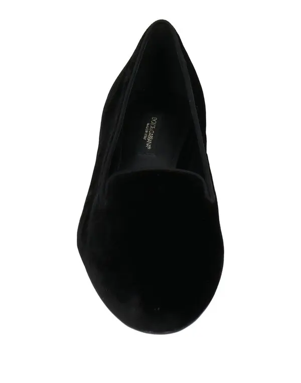 Dolce & Gabbana Velvet Round Toe Loafers