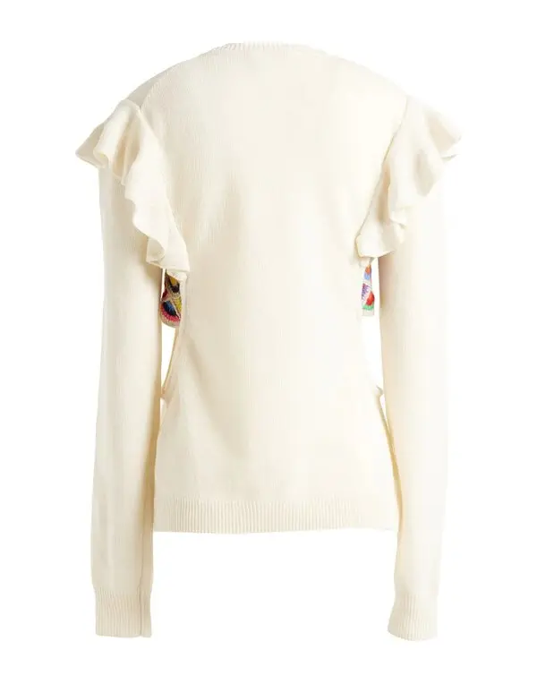 Chloé Crew Neck Sweater With Ruffled Design