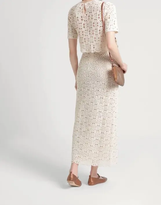 MAXCO. Max&co. Flared Lace Maxi Skirt