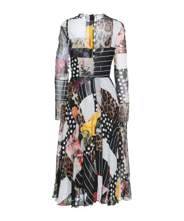 Dolce & Gabbana Paneled Long Sleeve Dress