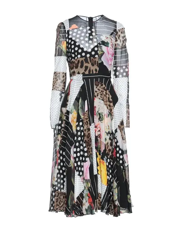 Dolce & Gabbana Paneled Long Sleeve Dress