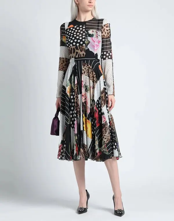 Dolce & Gabbana Paneled Long Sleeve Dress