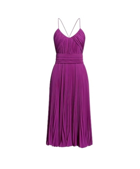 Max Mara Pleated Dress - Purple