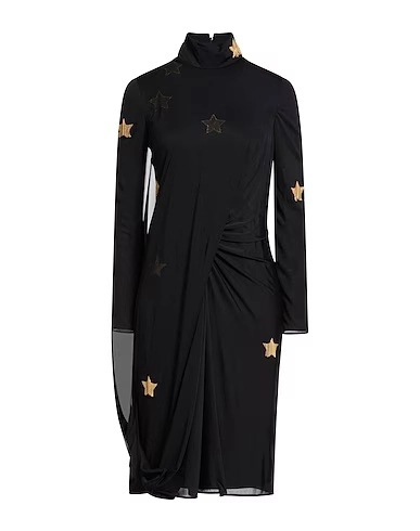 Burberry Long Sleeve Turtleneck Dress With Star Appliqués