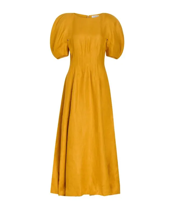 Gabriela Hearst Linen Maxi Dress - Orange