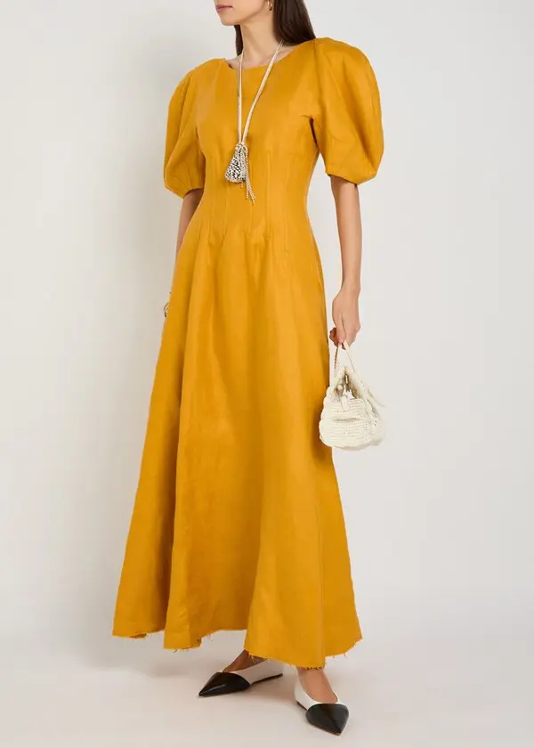 Gabriela Hearst Linen Maxi Dress