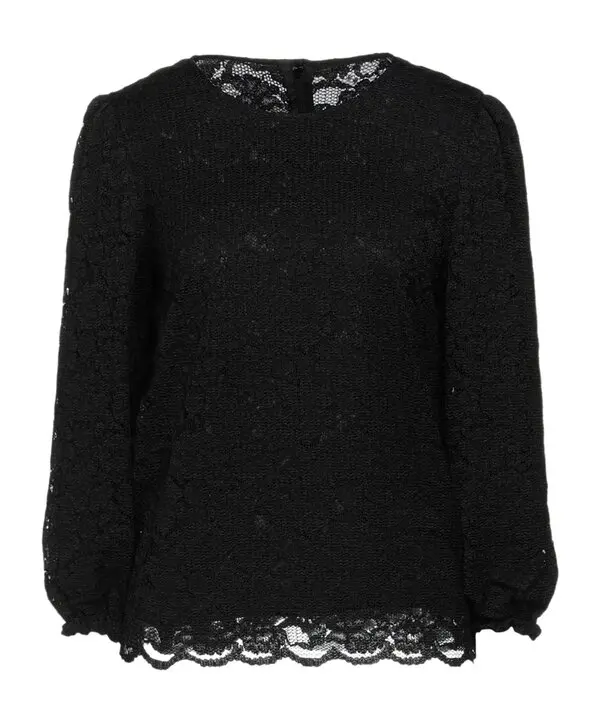 Dolce & Gabbana Lace Crew Neck Long Sleeve Top