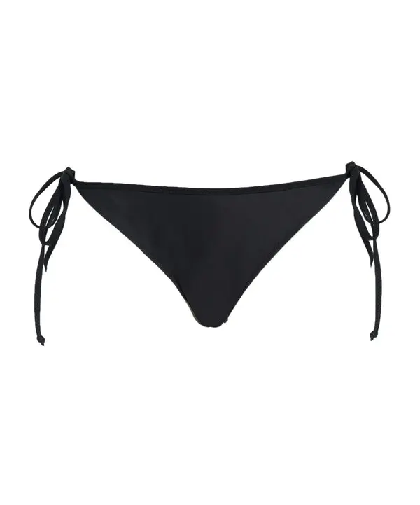 GANNI Printed Tie Bikini Bottoms - Black