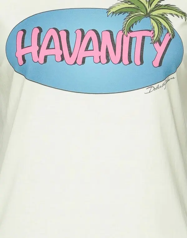 Dolce & Gabbana Solid Color Printed T-shirt