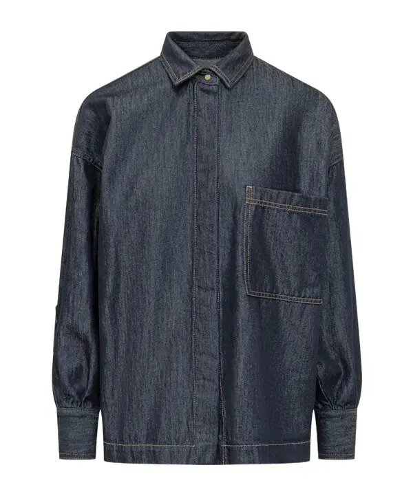 DARKPARK Long-sleeved Straight-hem Denim Shirt