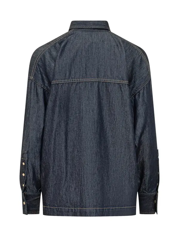 DARKPARK Long-sleeved Straight-hem Denim Shirt