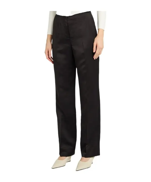 TOTEME Rawedged Straightleg Satin Trousers