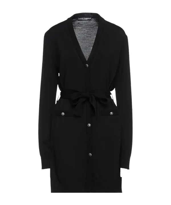 Dolce & Gabbana V-neck Long-sleeve Knit Belted Cardigan