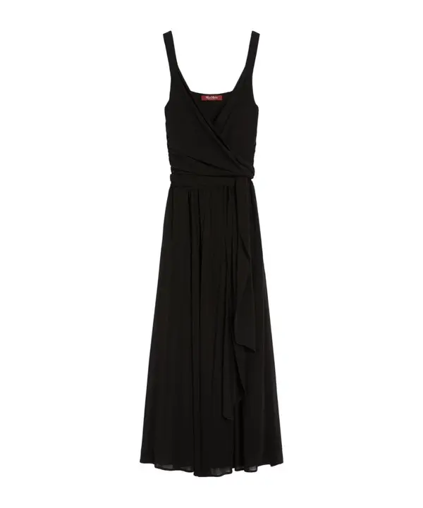Max Mara Long Viscose Jersey Dress - Black