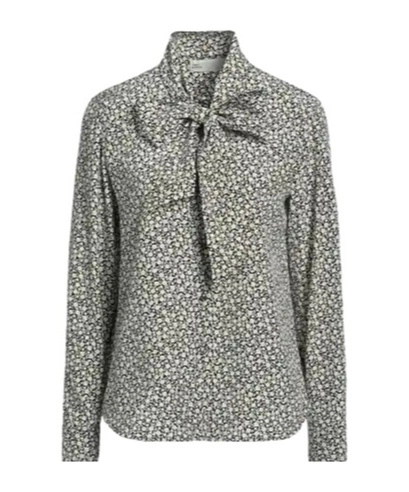 Tory Burch Floral Print Bow-tie Shirt