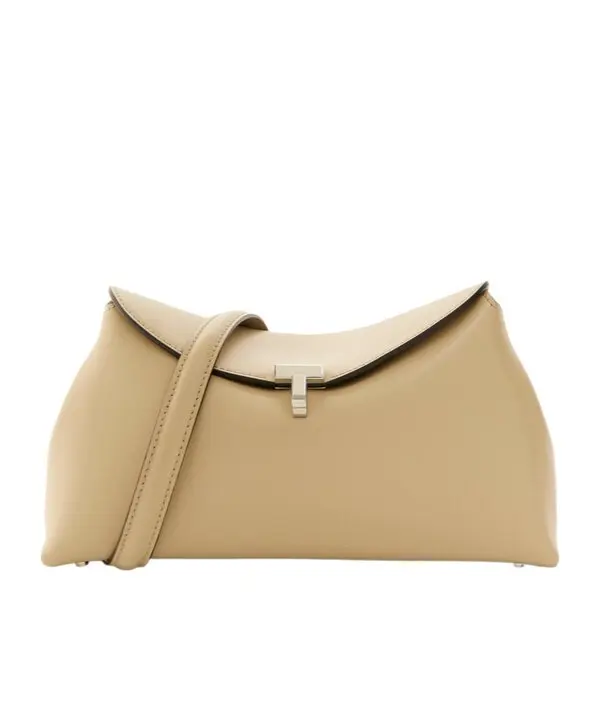TOTEME Flip-top Leather Bag - Nude