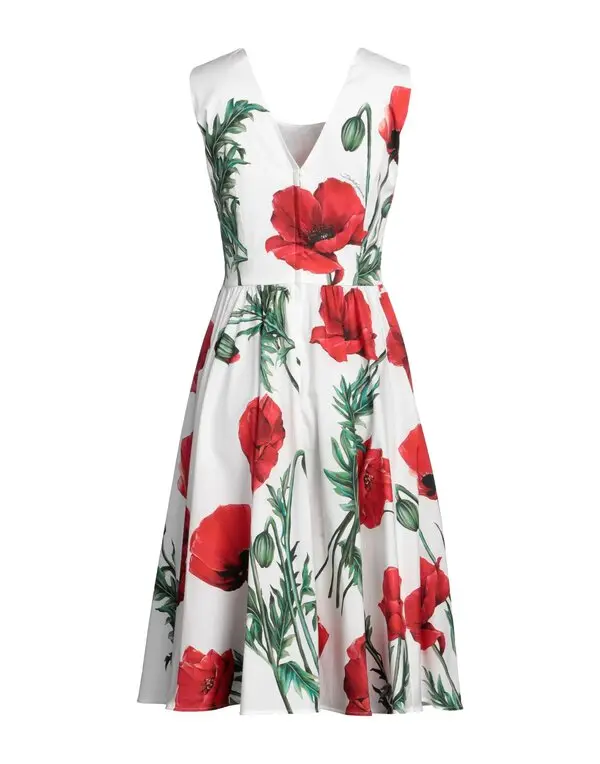 Dolce & Gabbana Sleeveless Floral Print Midi Dress